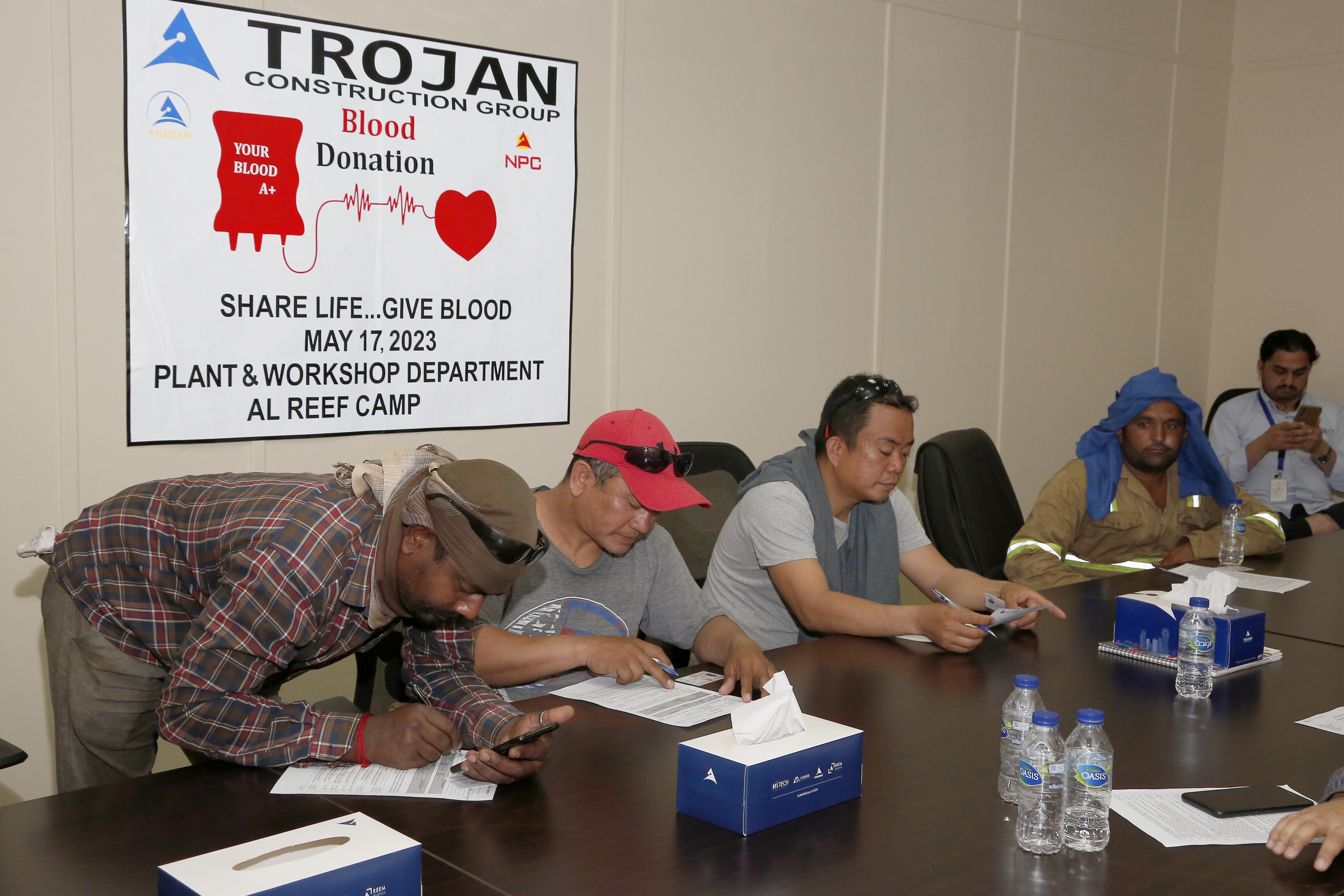 Blood Donation Al Reef Camp Plant